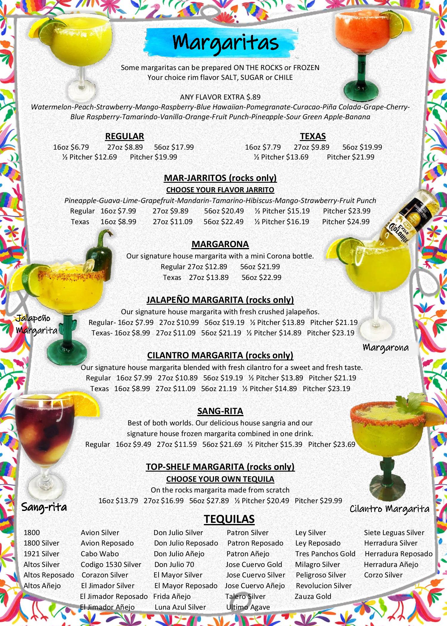Menu – LA CHIQUITA